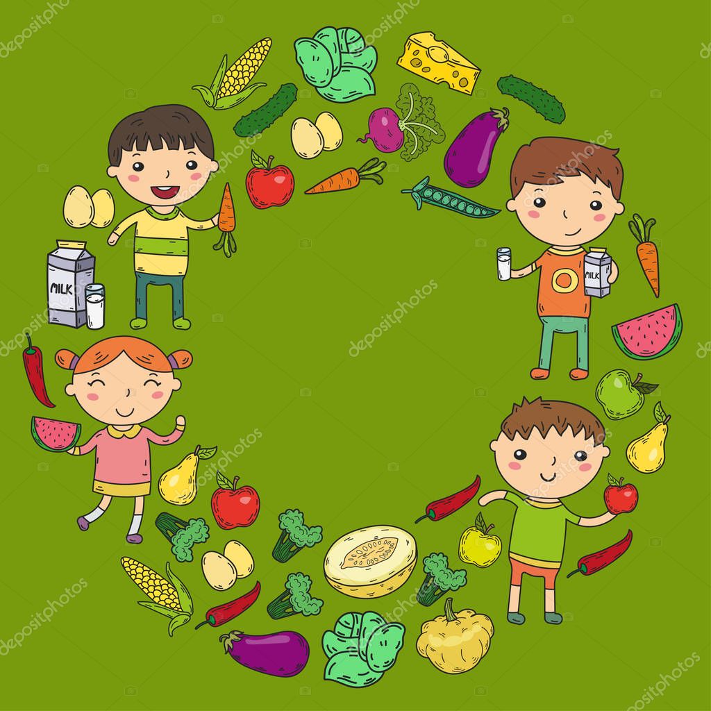 Guardería Guardería Preescolar Los niños comen alimentos saludables ...