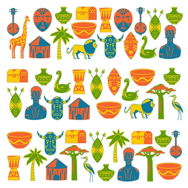 African banners. Africa icons and design elements for banners, posters ...