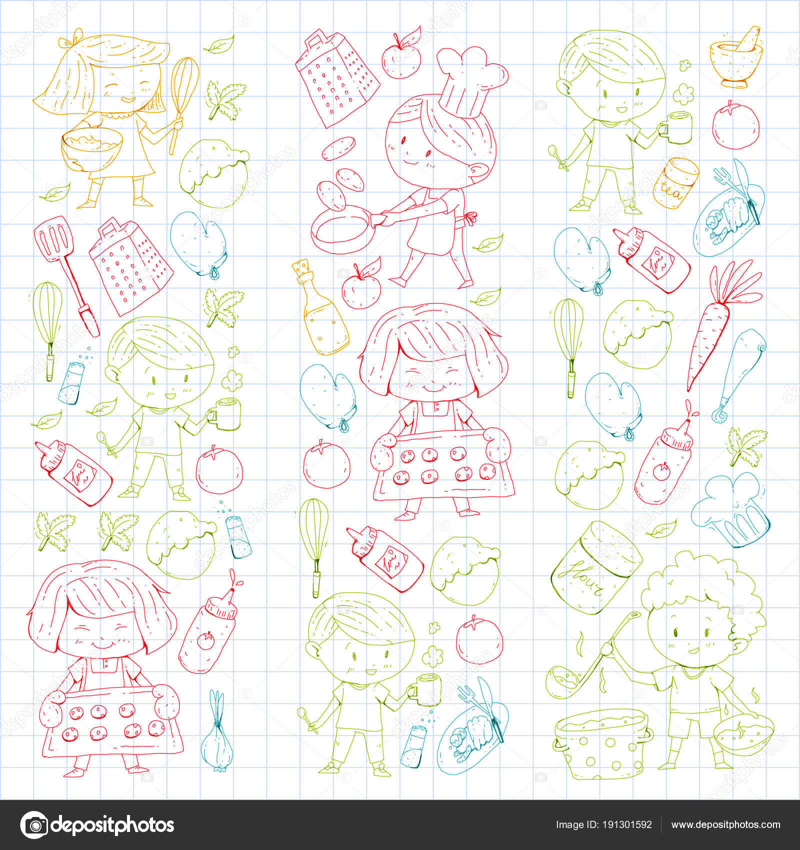 Chilren menu, kids cafe, restaurant. Kindergarten and preschool, school ...