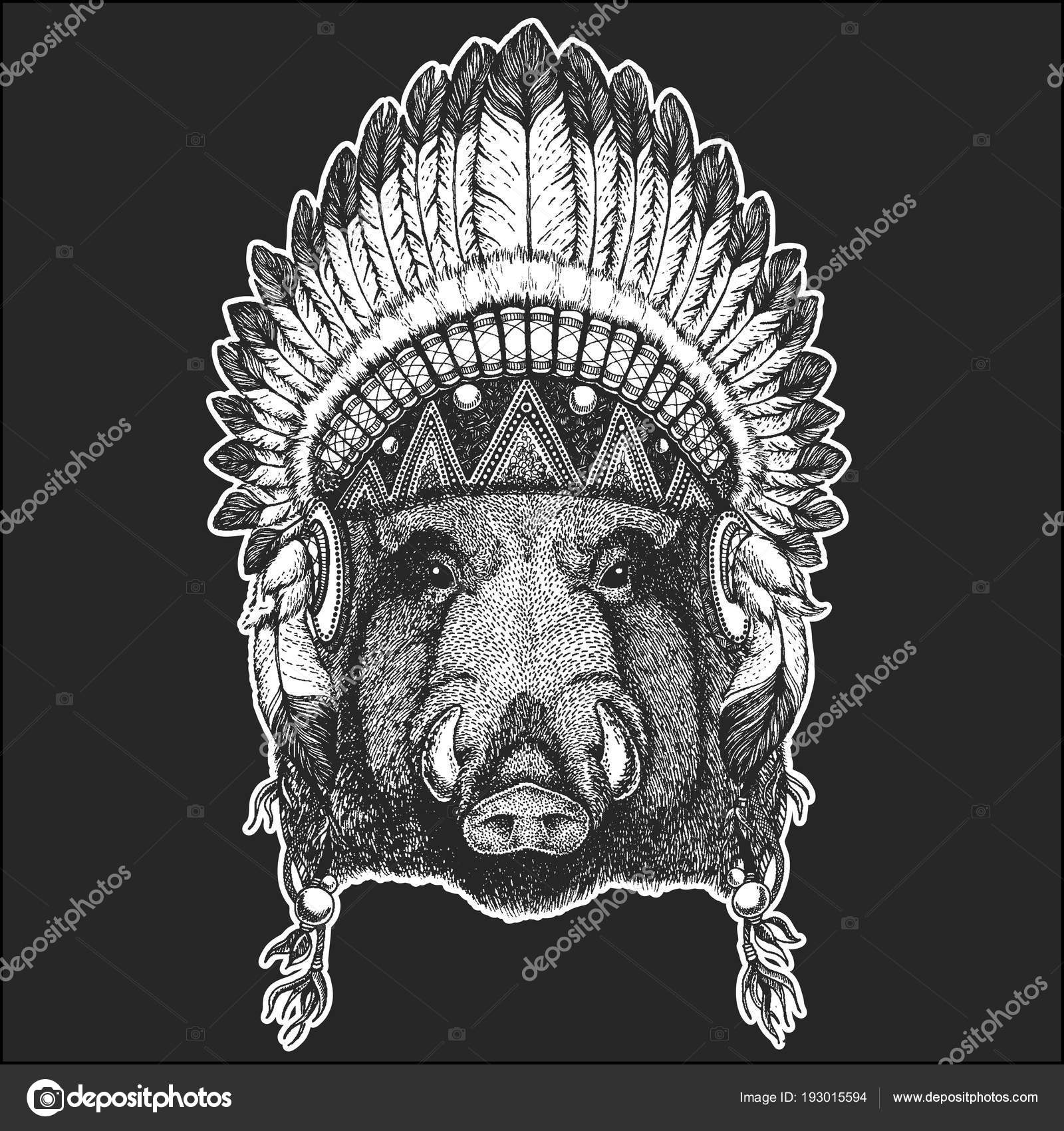 Wild Boar Skull Tattoo