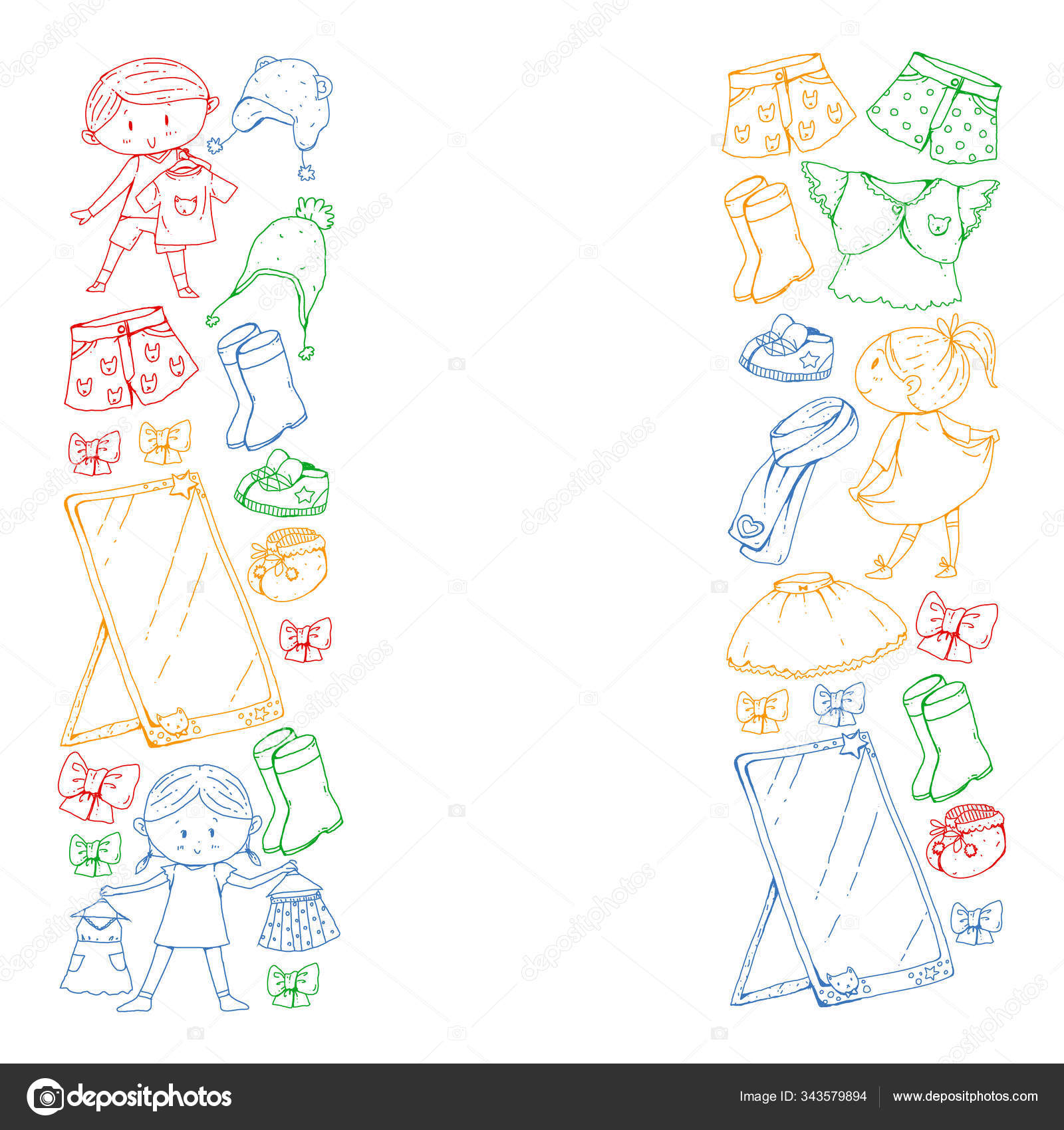 Children clothes. Background for babies, kids patterns. Stock Vector ...