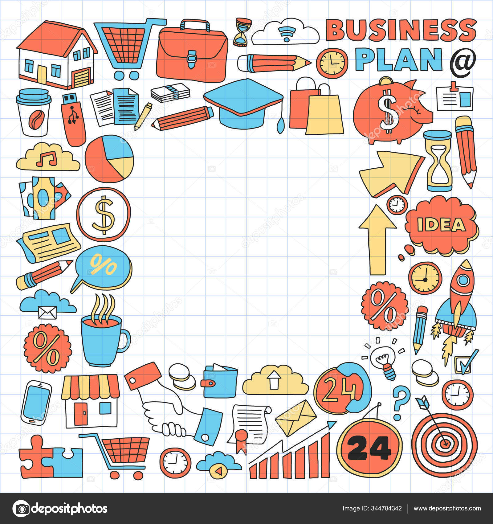 Business and management background. Pattern with finance icons ...