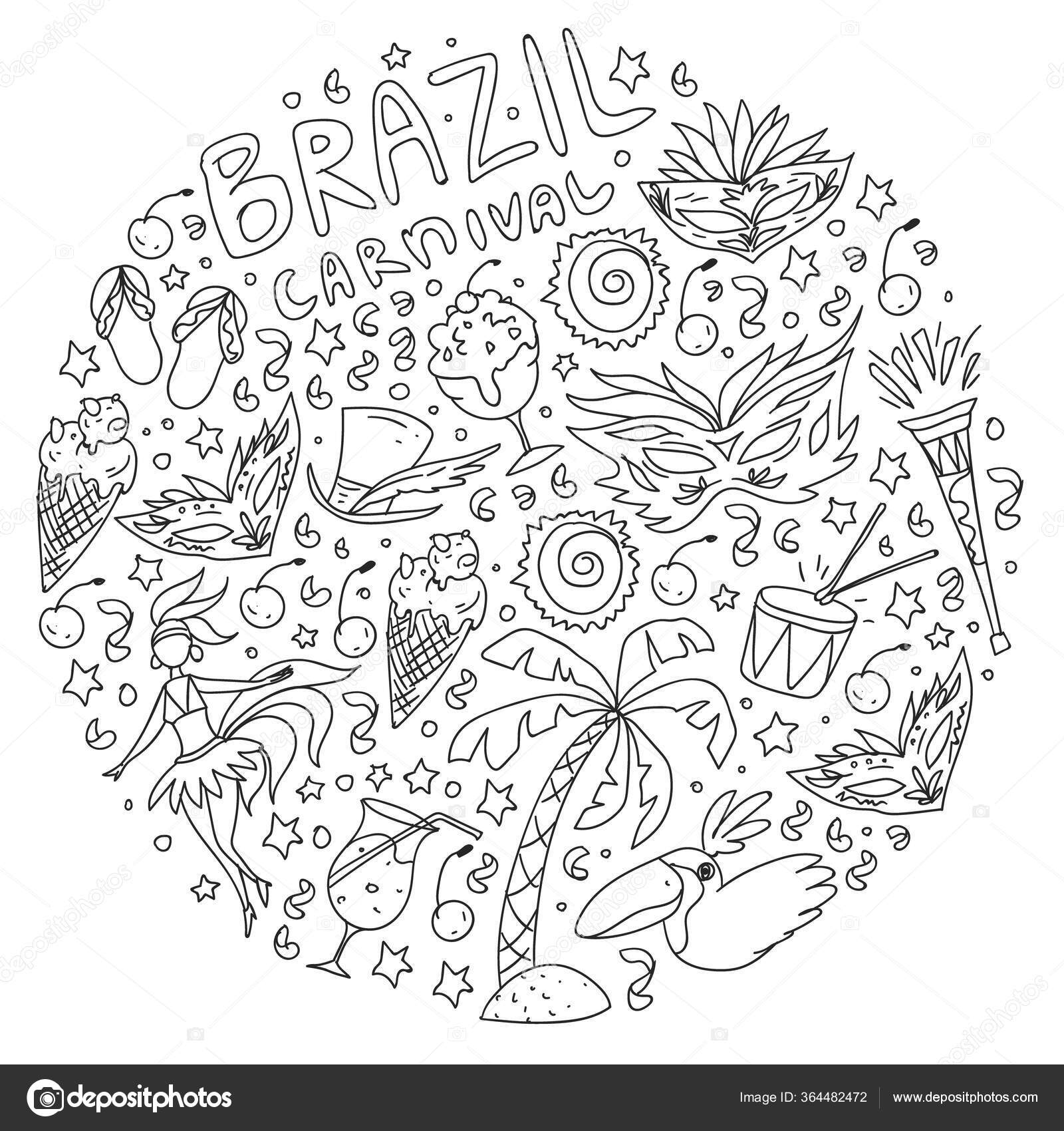 Carnival Brazil Coloring Pages