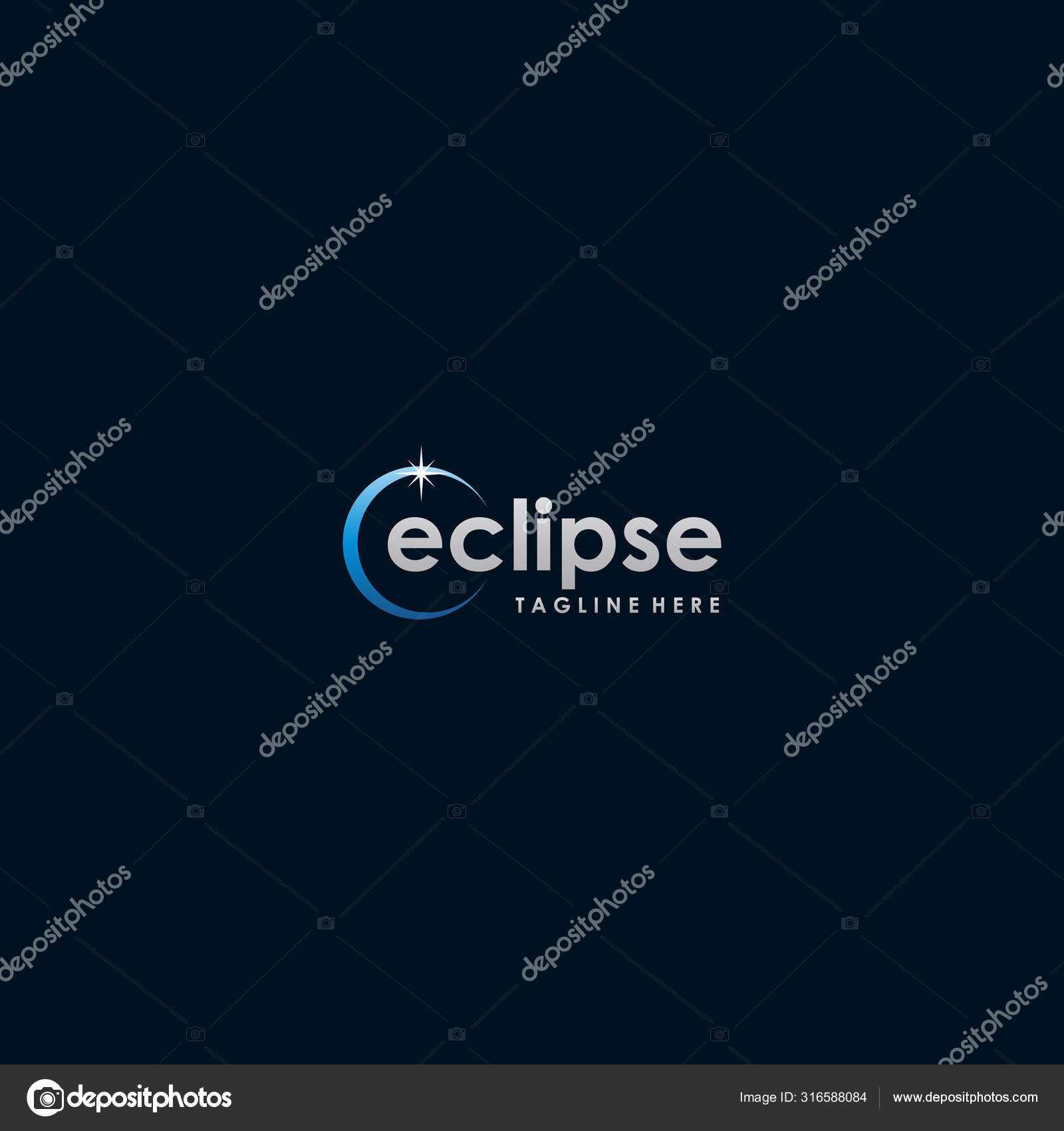 Eclipse logo template design idea Stock Vector by ©rycw 316588084
