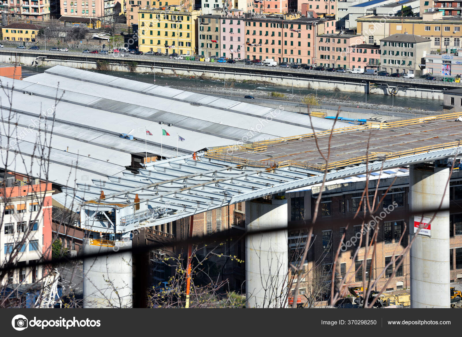 Works Reconstruction New Highway Bridge Morandi Which Collapsed August ...