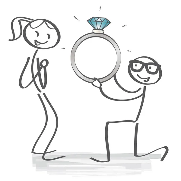 Demande En Mariage Cartoon Man Images Vectorielles Demande En Mariage