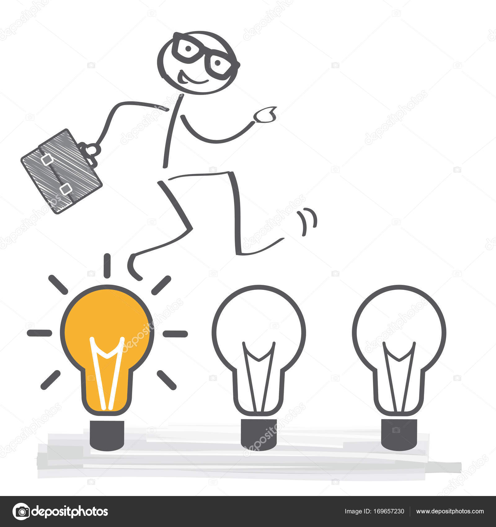 Businessman with ideas Stock Vector Image by ©trueffelpix #169657230