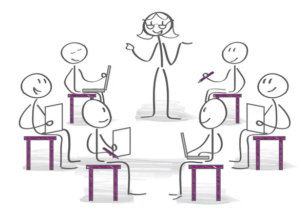 Stick figure coach Vector Art Stock Images | Depositphotos