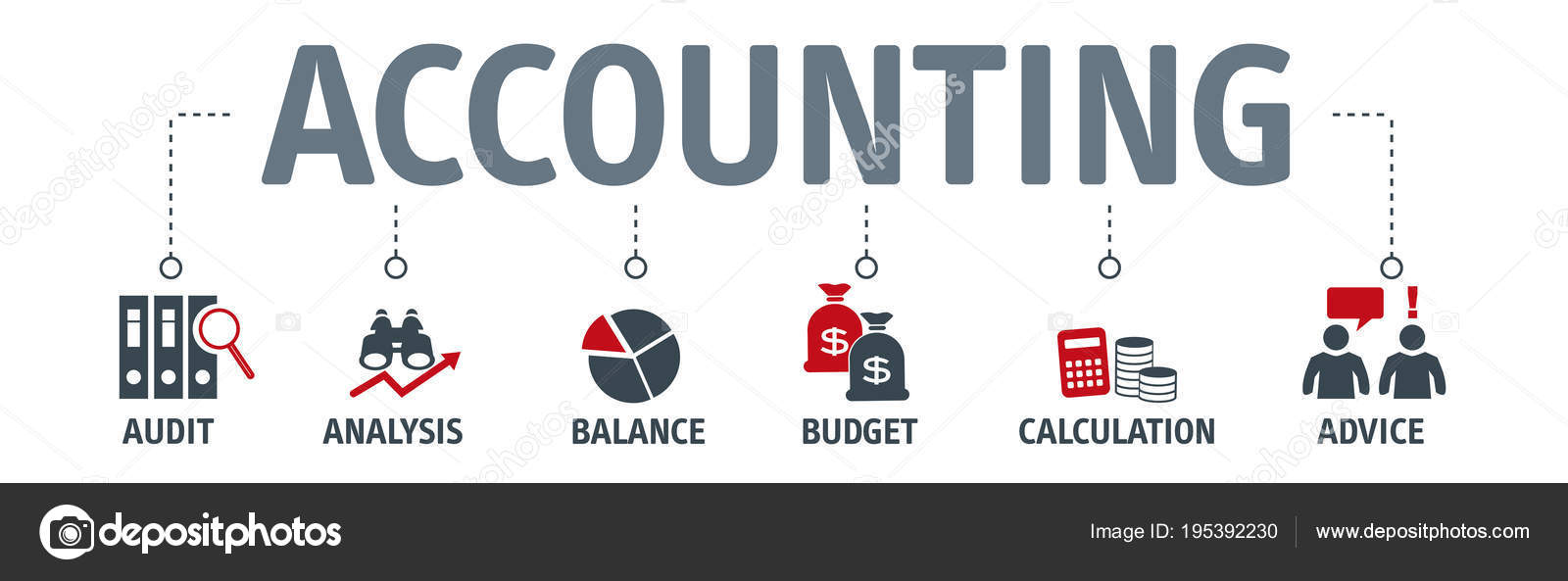 Banner accounting concept Stock Vector by ©trueffelpix 195392230