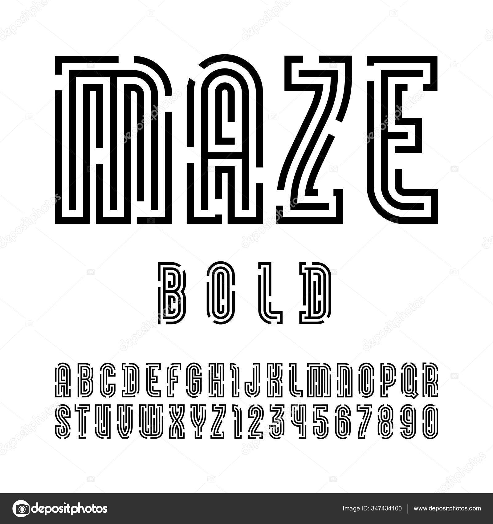 Simple Bold Fonts Alphabet