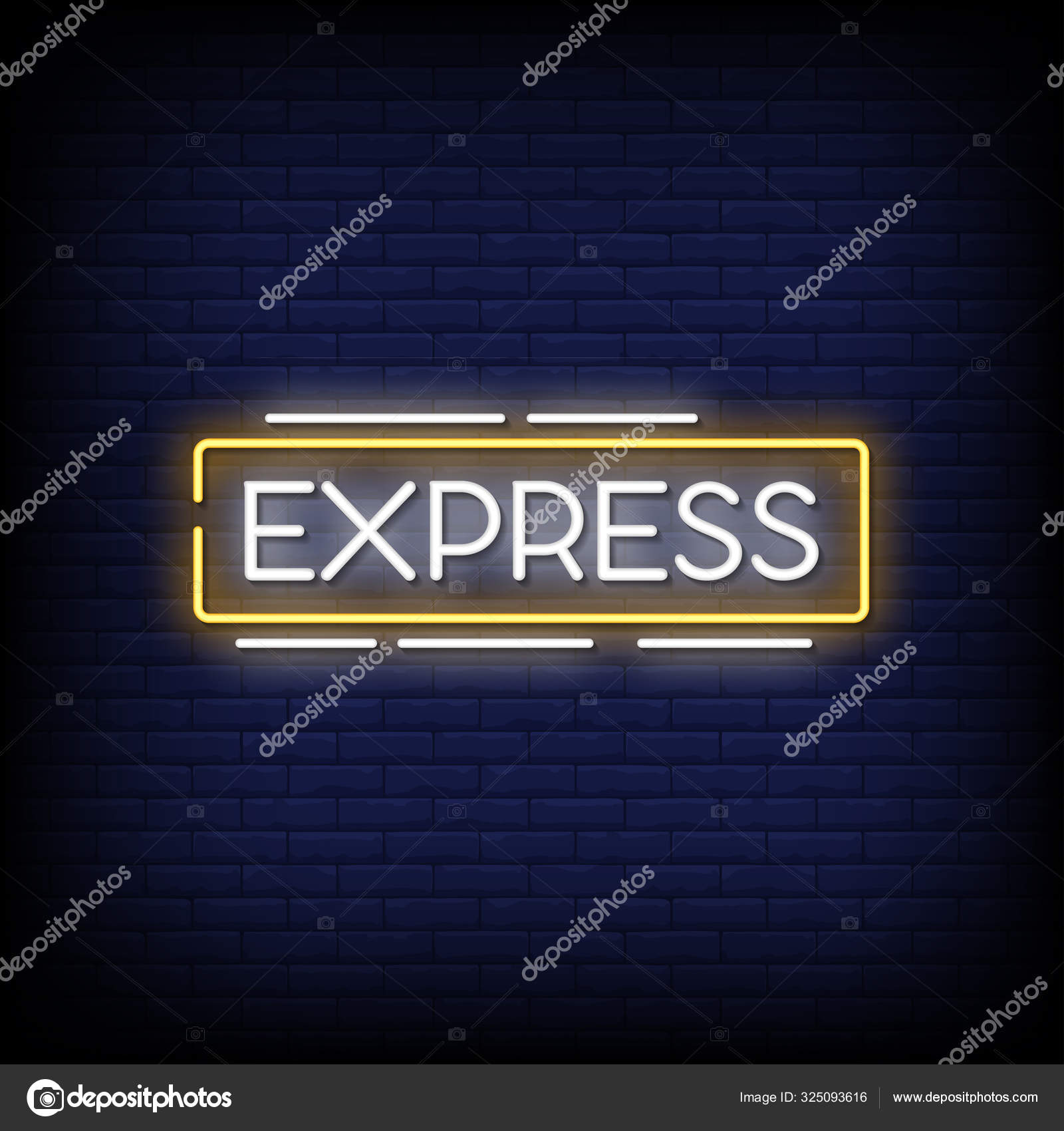 Express Lettering Text Effect Neon Banner Light Poster Vector Vector de ...