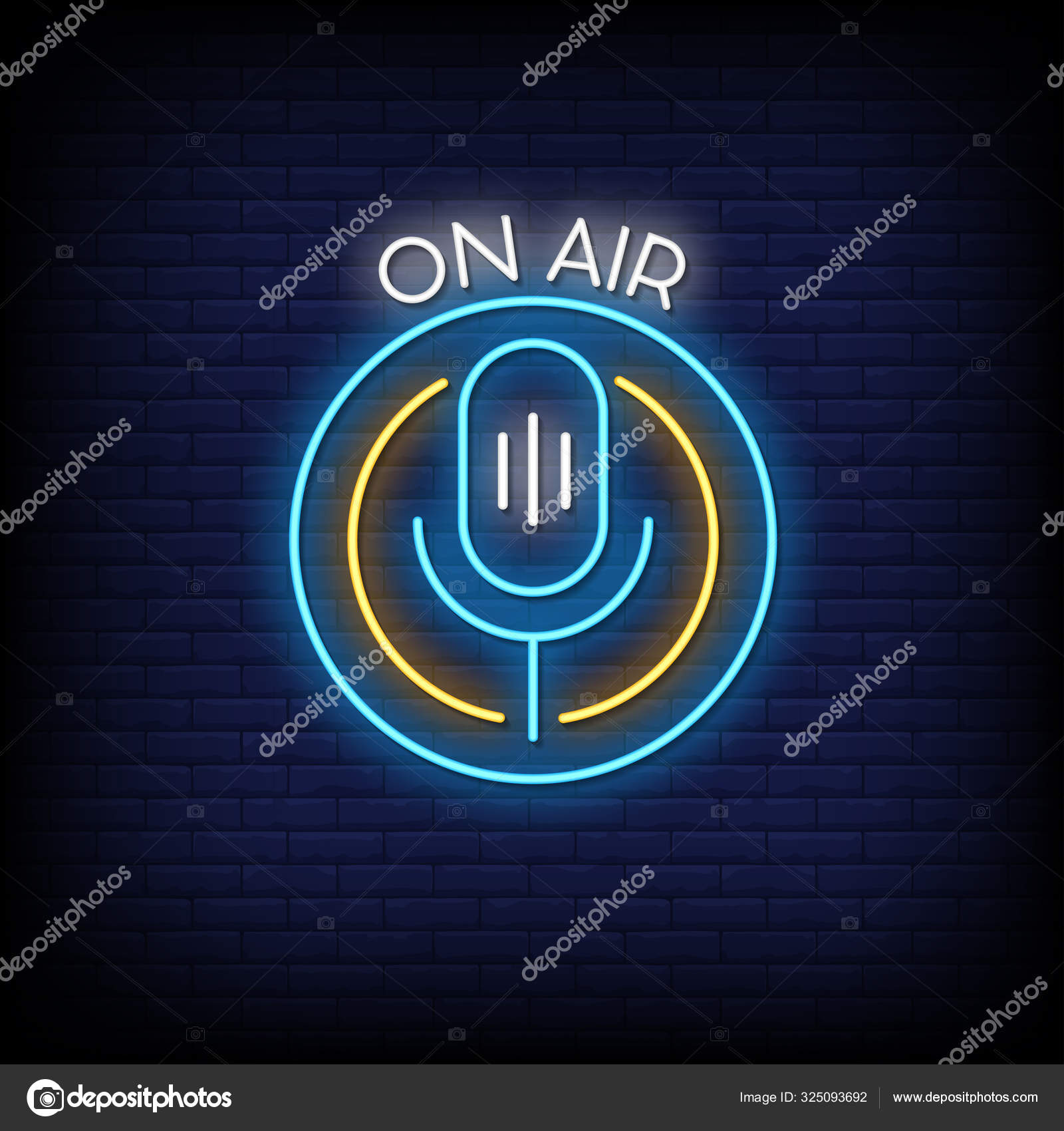 Air Lettering Text Effect Neon Light Banner Poster Vector Stock Vector ...