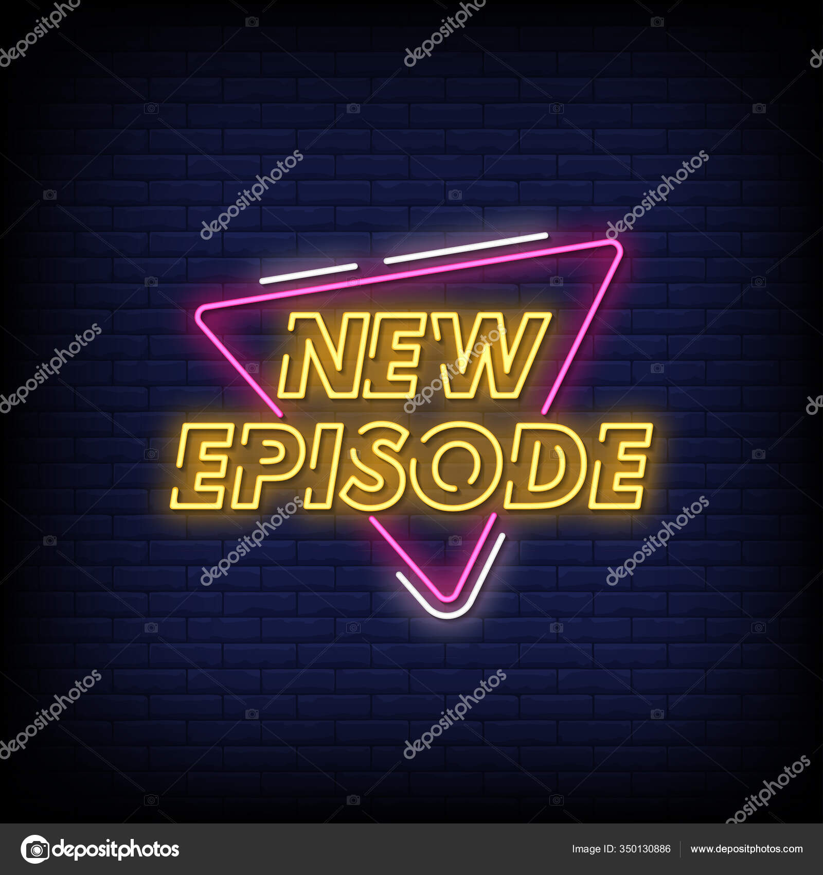 New Episode Neon Signs Style Text Stock Vector Image by ©bohlam #350130886