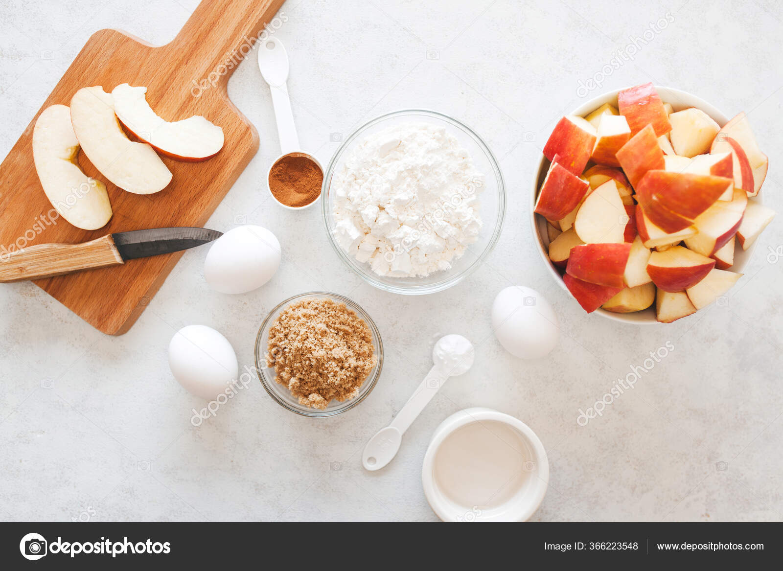 Making Apple Pie Step Step Recipe Apple Pie Ingredients White Stock ...