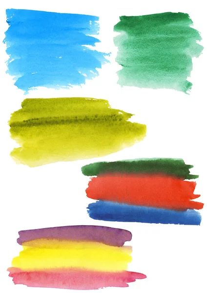 Watercolor strokes on white paper Stock Photo by ©Andrey_Kuzmin 7595373