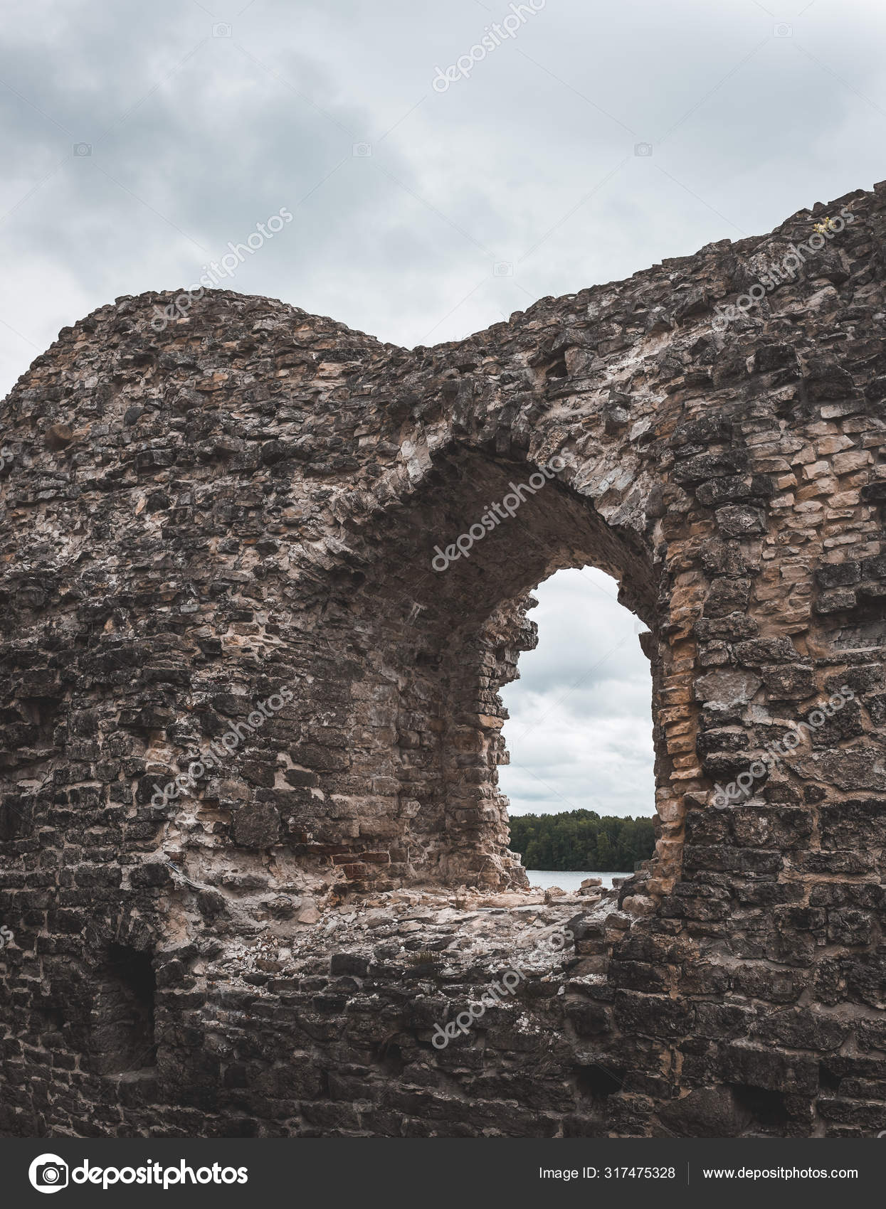 Ruins Old Castle Architecture — Stock Photo © Aleksmfoto #317475328