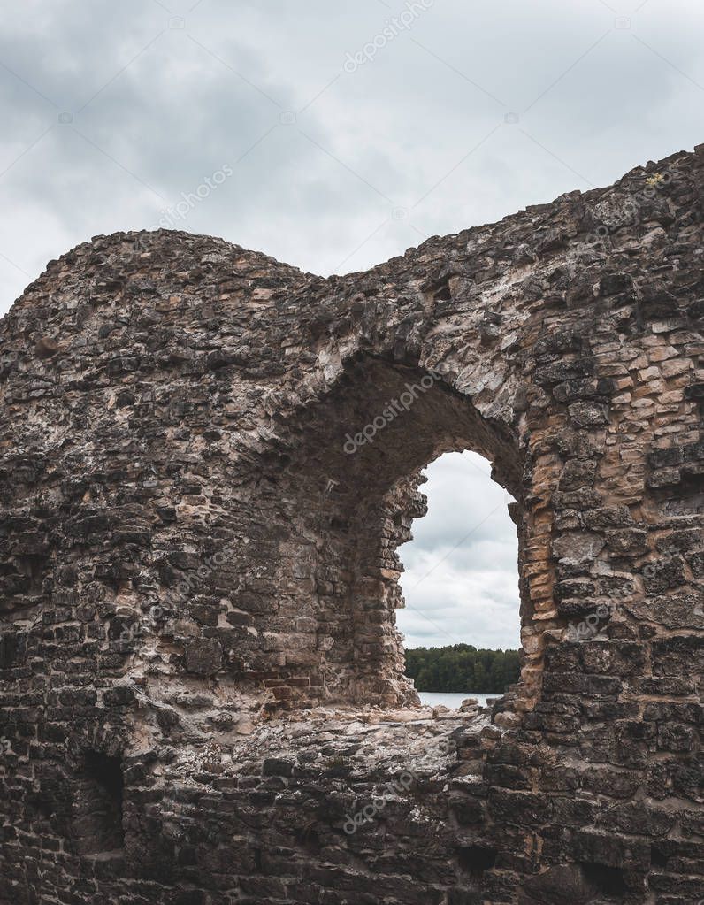 Ruins Old Castle Architecture — Stock Photo © Aleksmfoto #317475328
