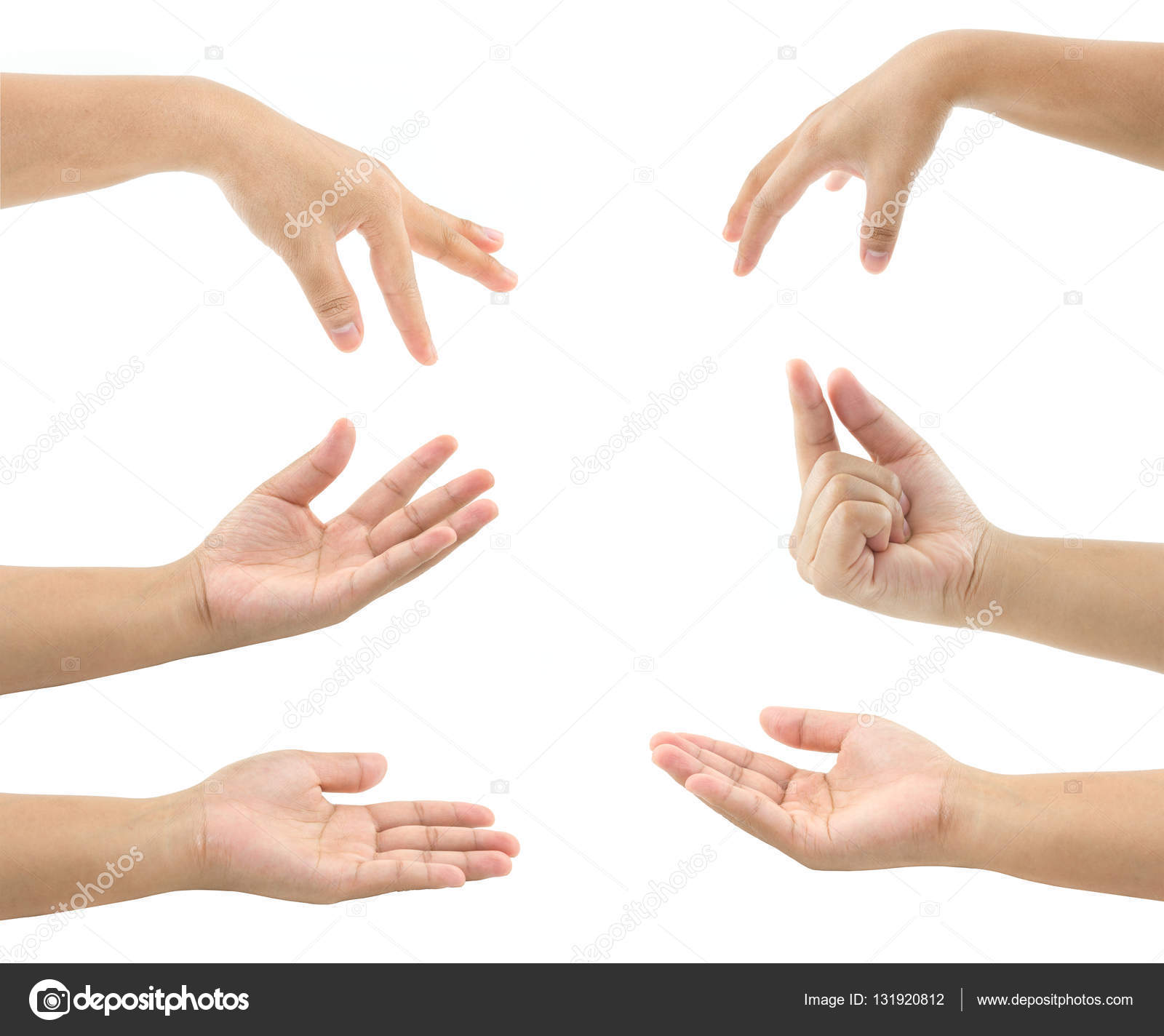 Woman hand isolated on white — Stock Photo © jakkapan #131920812