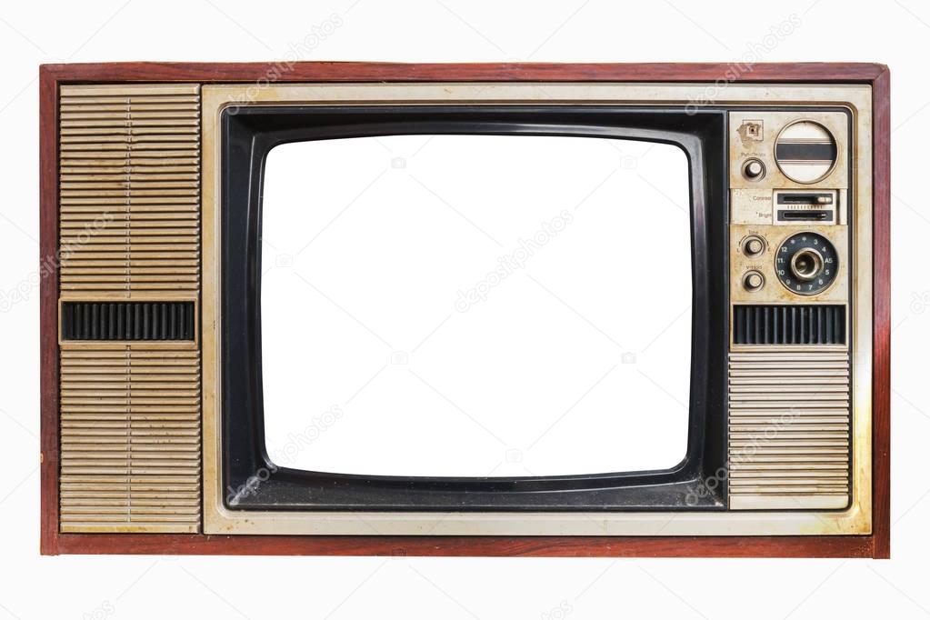 Televisión vintage - televisor antiguo con pantalla de marco aislado en ...