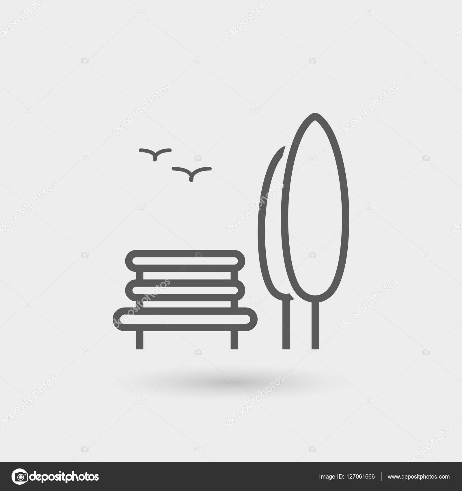 Park line icon Stock Vector Image by ©art_co #127061666