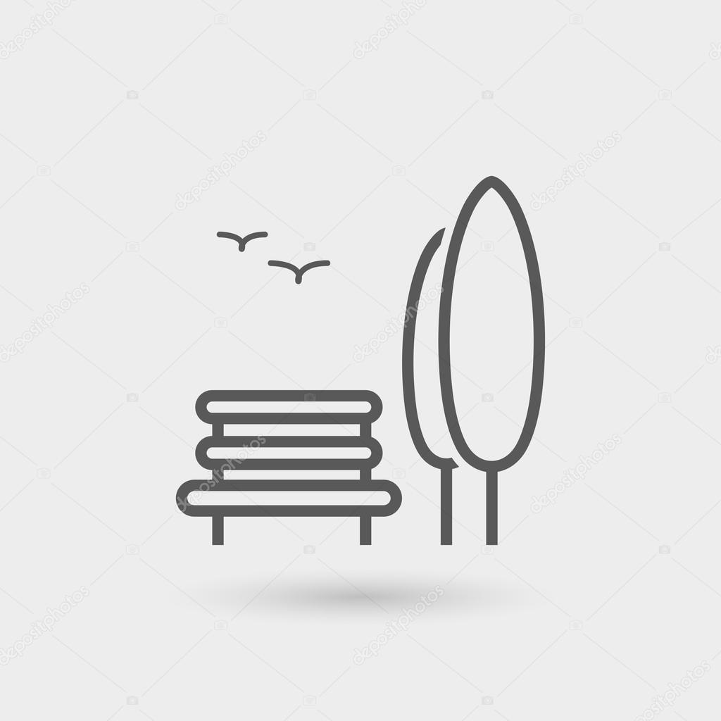 Park line icon Stock Vector Image by ©art_co #127061666