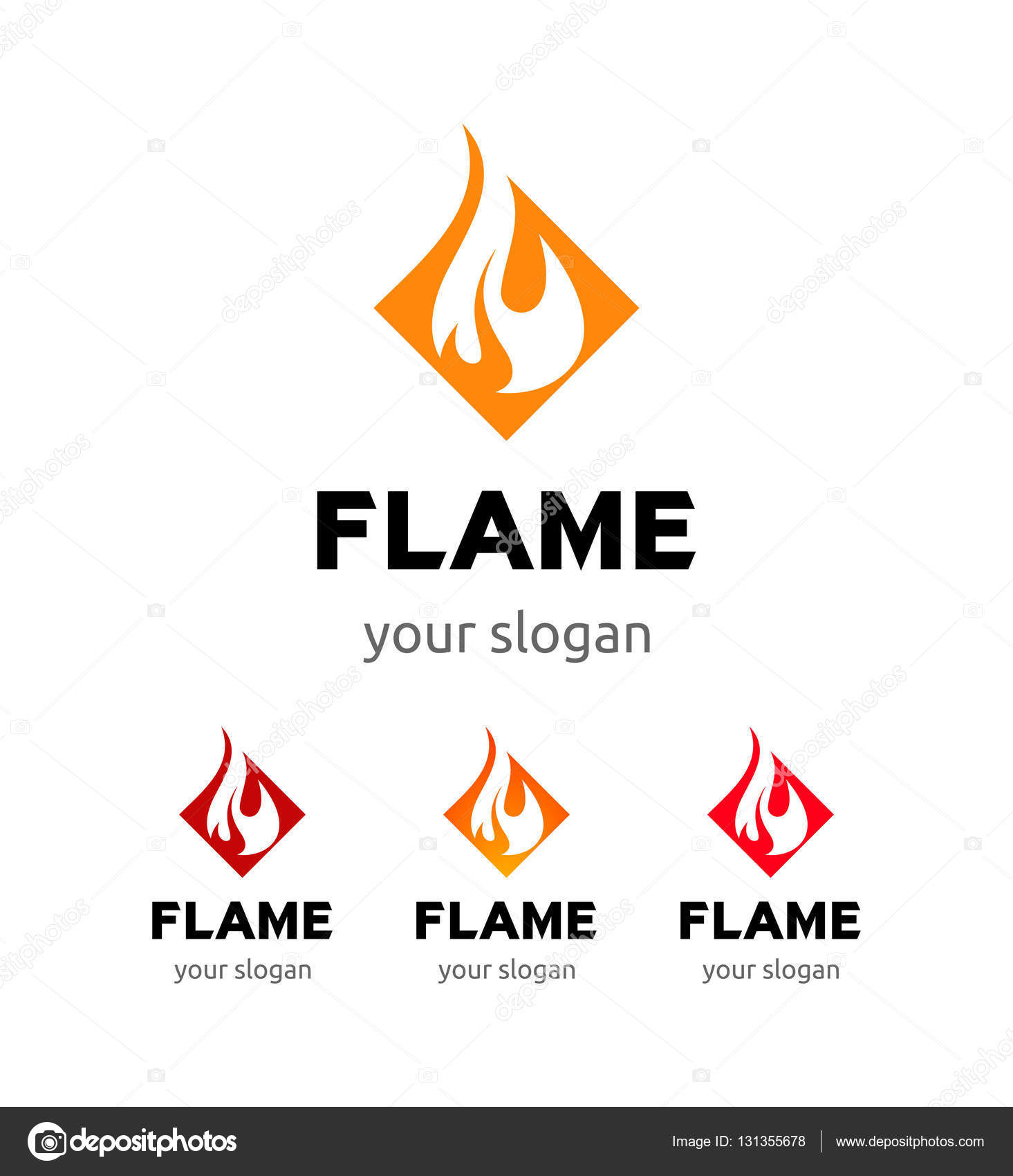 Flame logo emblem template vector ⬇ Vector Image by © NataliMis ...