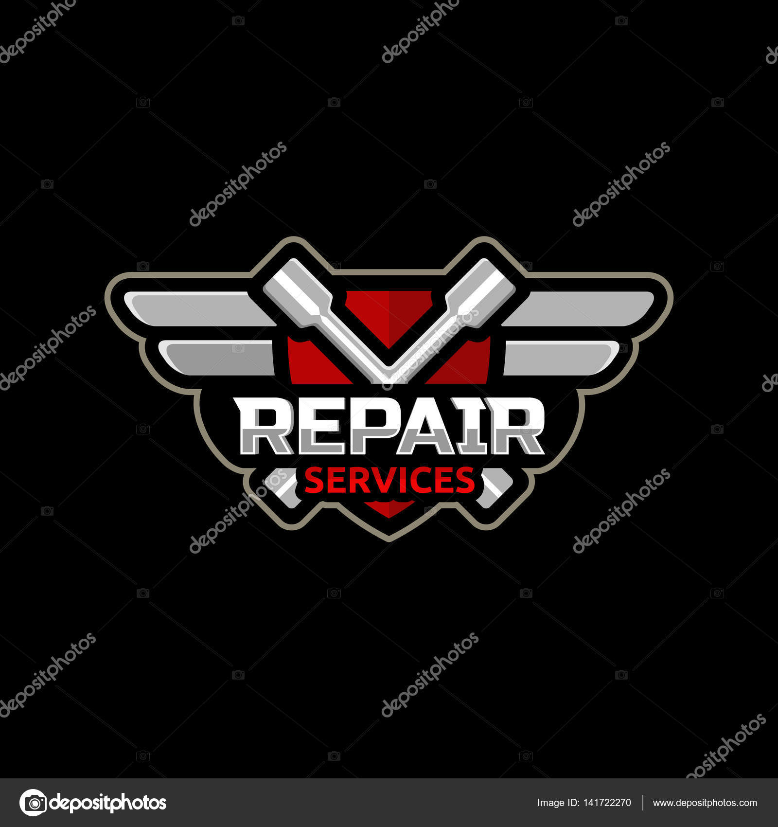 Service Repair logo emblem vector. Stock Vector Image by ©NataliMis ...