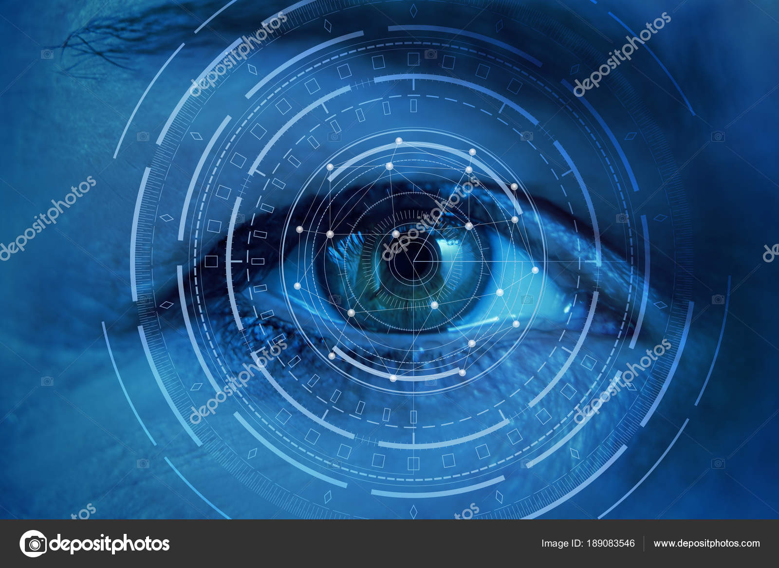 Eye in process of scanning. — Stock Photo © NataliMis #189083546