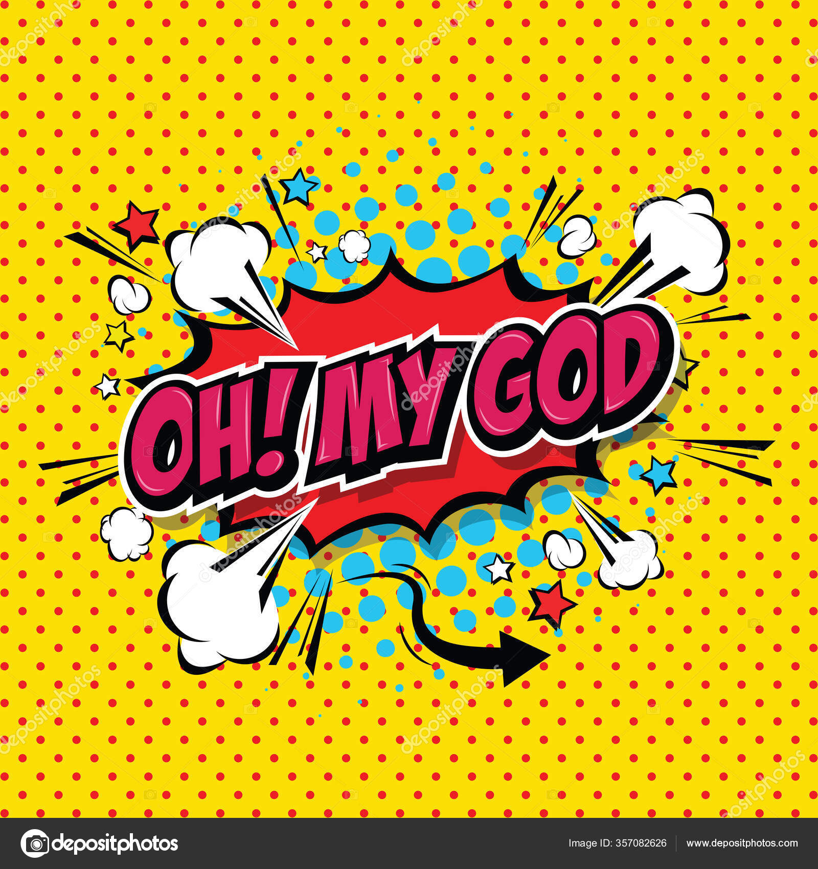 God Comic Speech Bubble Cartoon Art Illustration Fichier Vectoriel ...