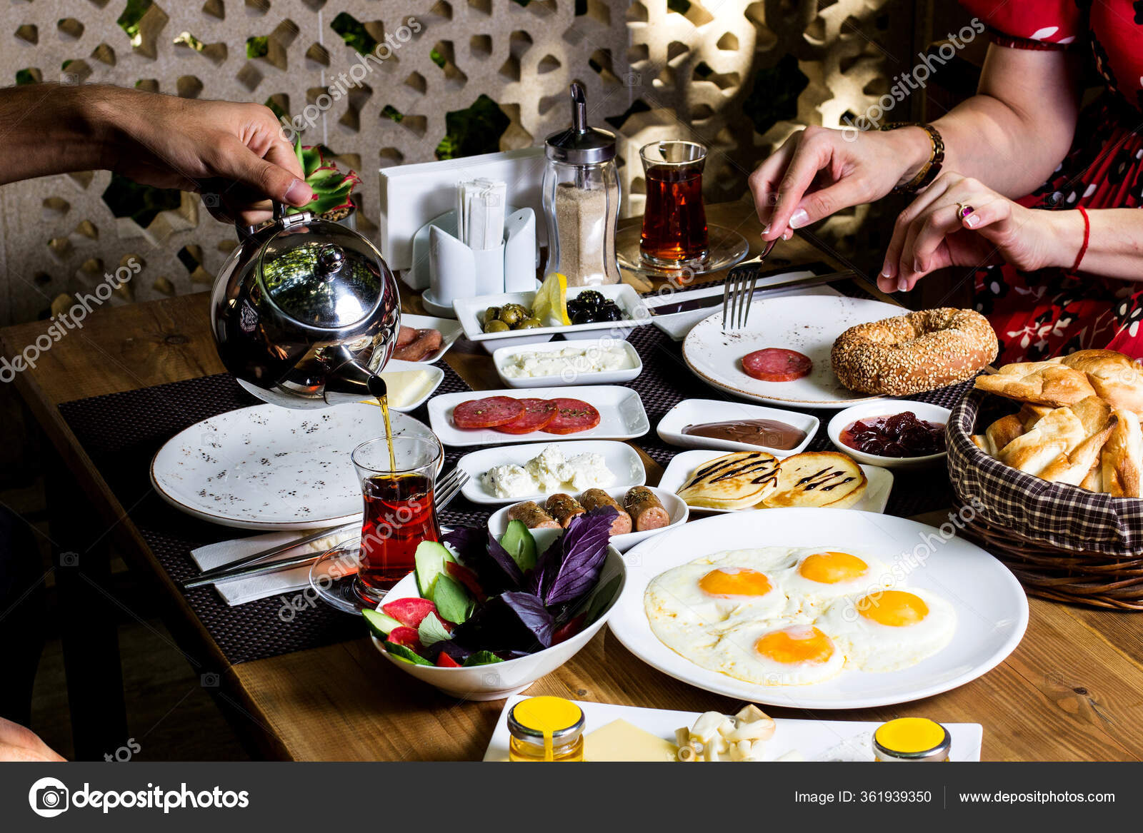 Breakfast Set Table — Stock Photo © kamranaydinov #361939350