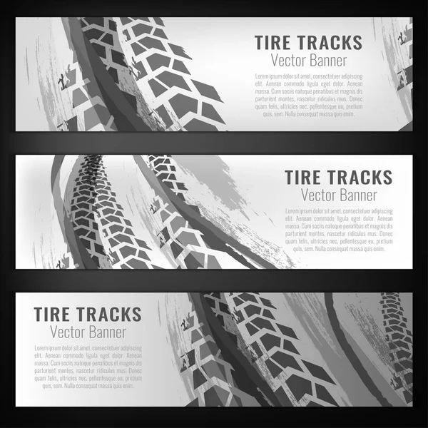 Tire track banners Stock Vector Image by ©annyart #159708156