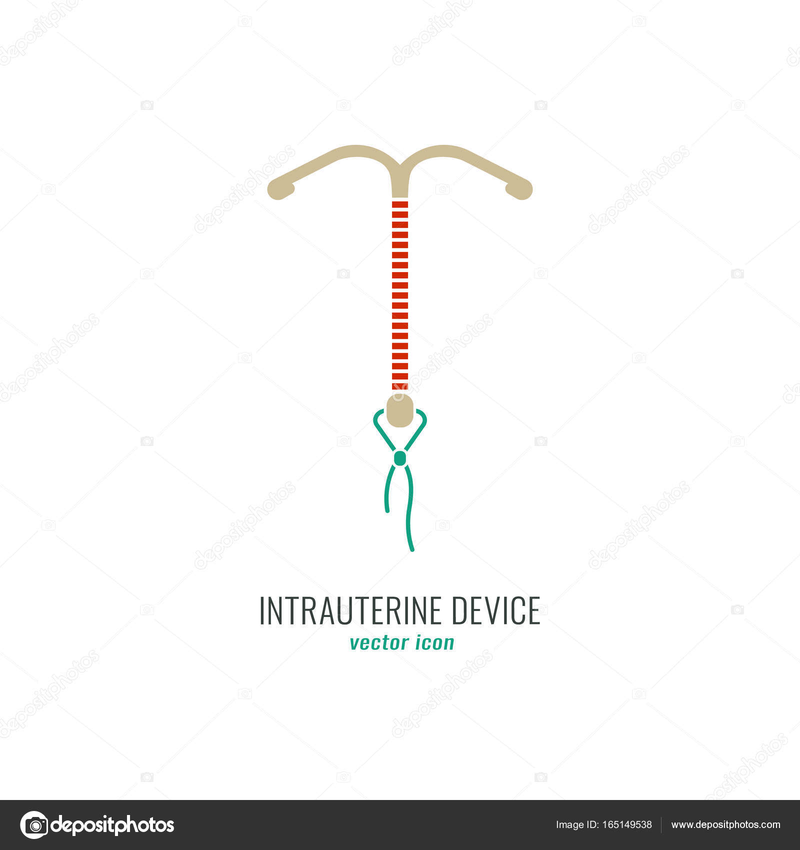 Icono De Dispositivo Intrauterino Vector Gráfico Vectorial © Annyart
