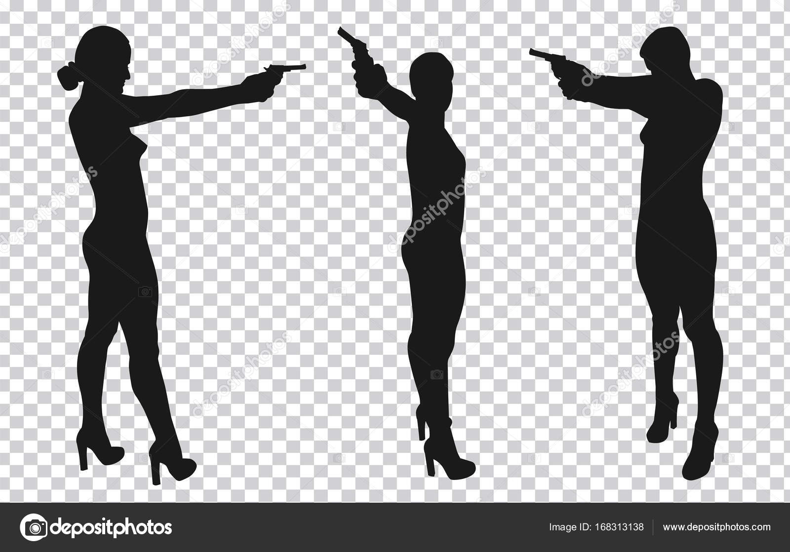 Secret Agent Woman Silhouette