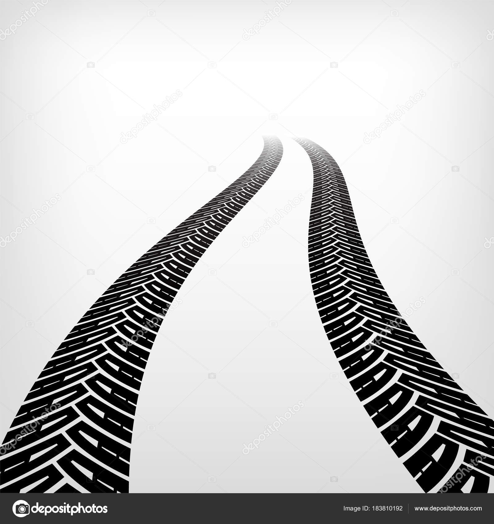 Vector Tire Tracks ⬇ Vector Image by © annyart | Vector Stock 183810192
