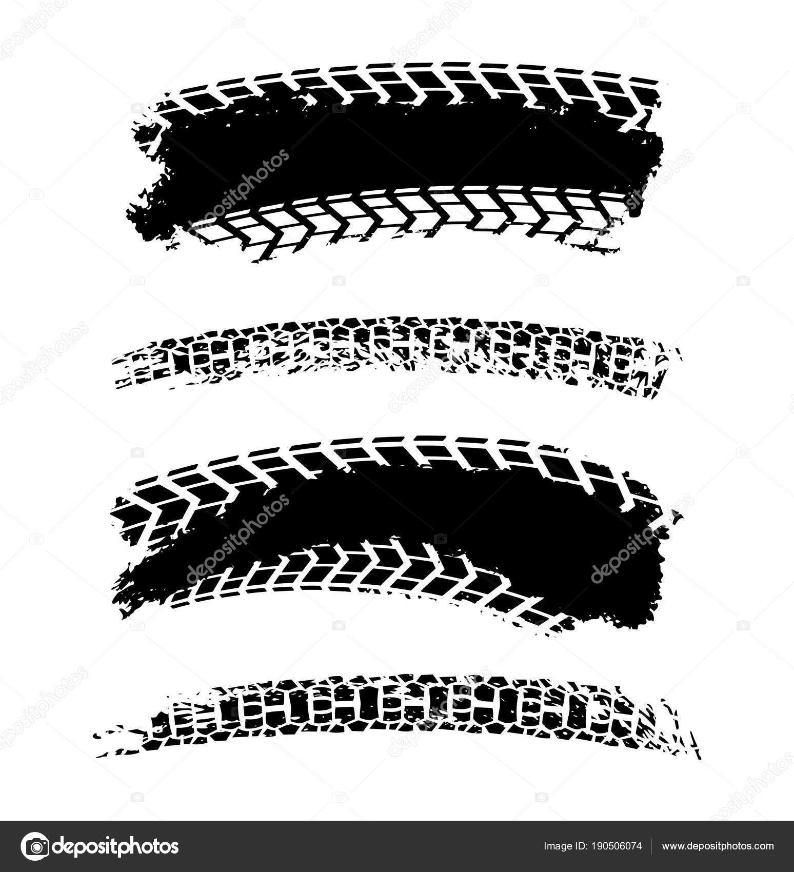 Motorcycle Tire Tracks Vector