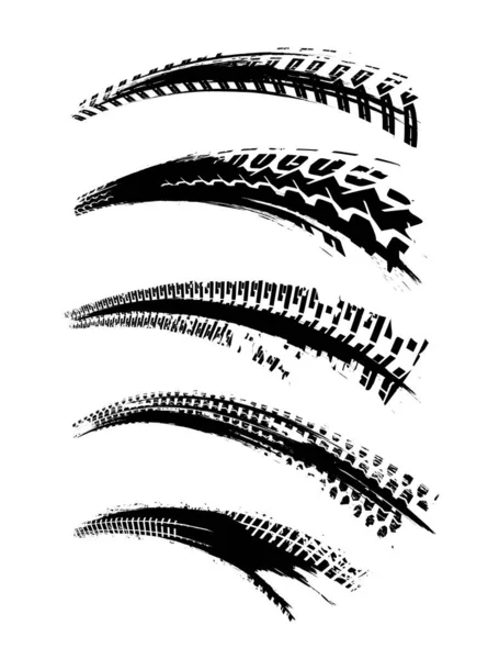 Tire Tracks Elements Stock Vector by ©annyart 191248450