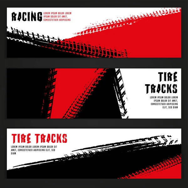 Tire track banners Stock Vector Image by ©annyart #159708156