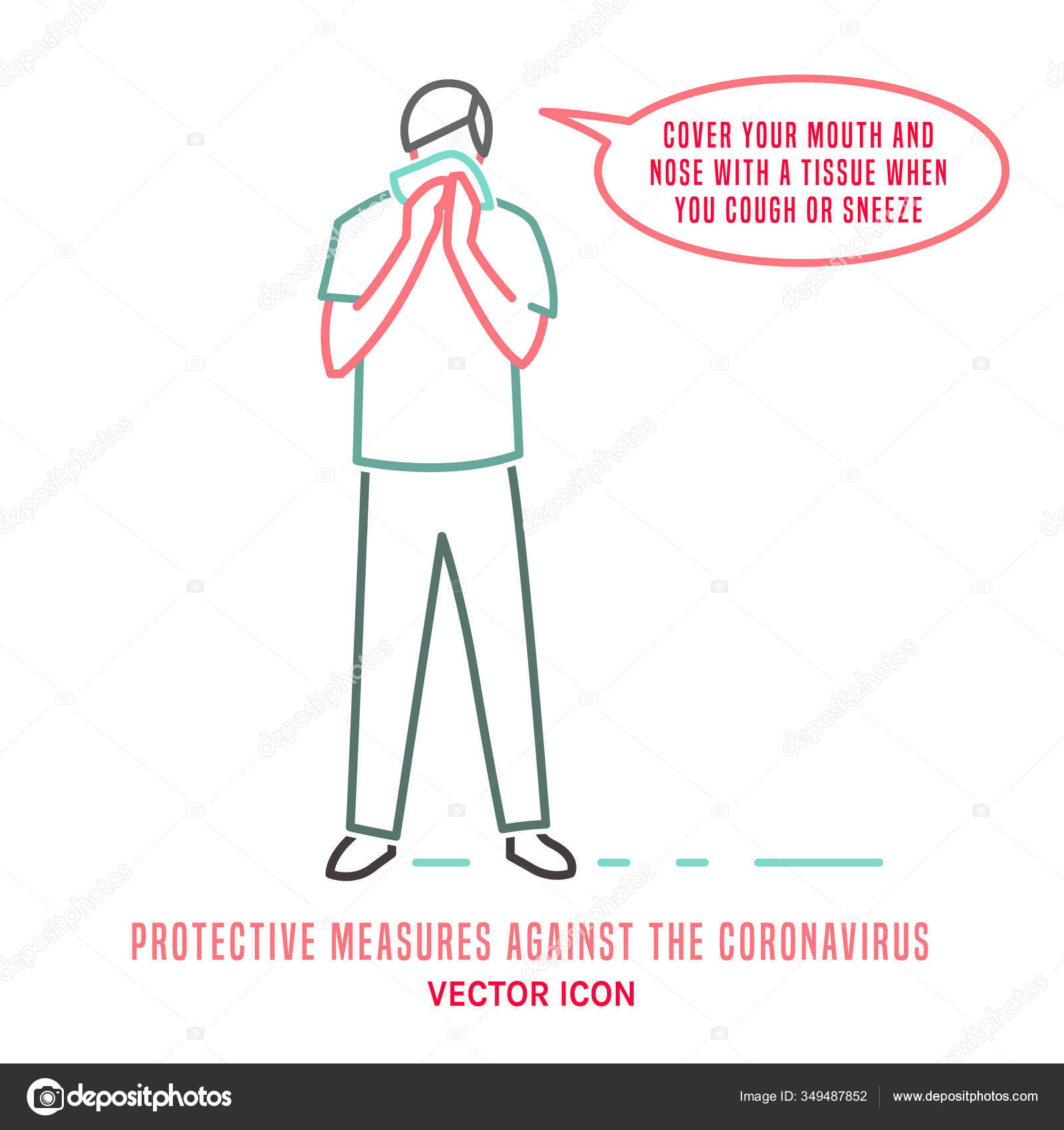 Protective measure against the coronavirus icon — Stock Vector ...