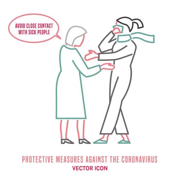 Protective measure against the coronavirus icon — Stock Vector ...