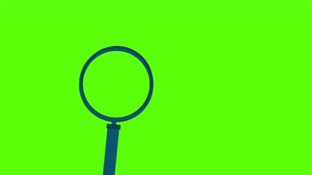 Lupa isolada na tela verde. Chroma chave verde inserir . — Vídeo ...