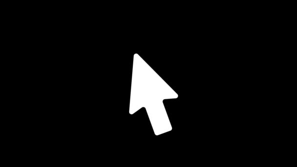 Cursor icon animation with black background. Icon design. Video ...