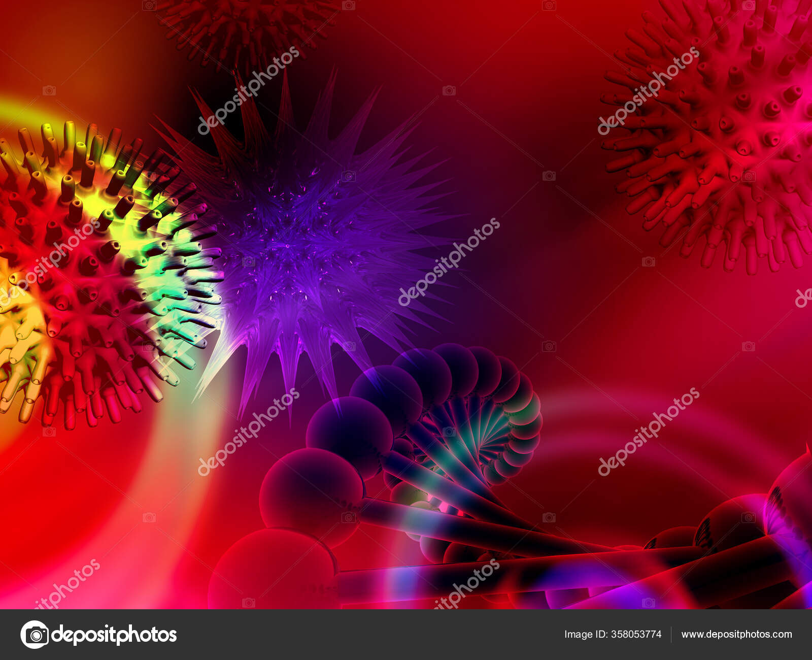 Virus Digital Color Background Stock Image Stock Photo by ©sscreations ...