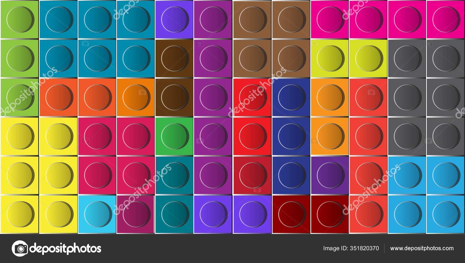 Colorful Lego Brick Background Pattern Stock Vector by ©s4rt4 351820370