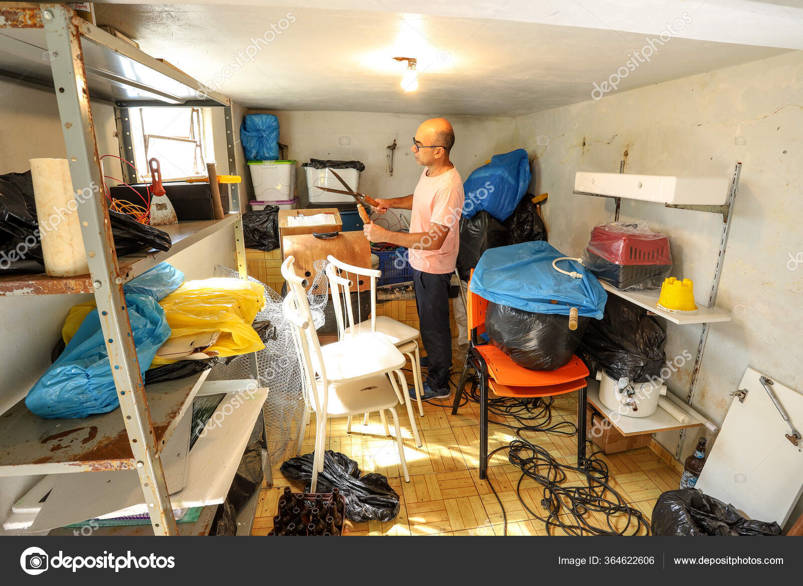 Looking Tools Basement House Cleaning Basement House Lot Junk Useless ...