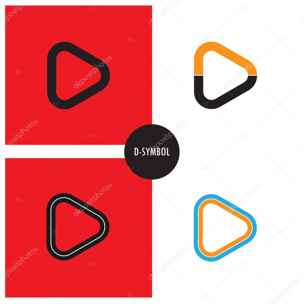 D- Company Symbol.D-letter abstract logo design.Corporate busine Stock ...