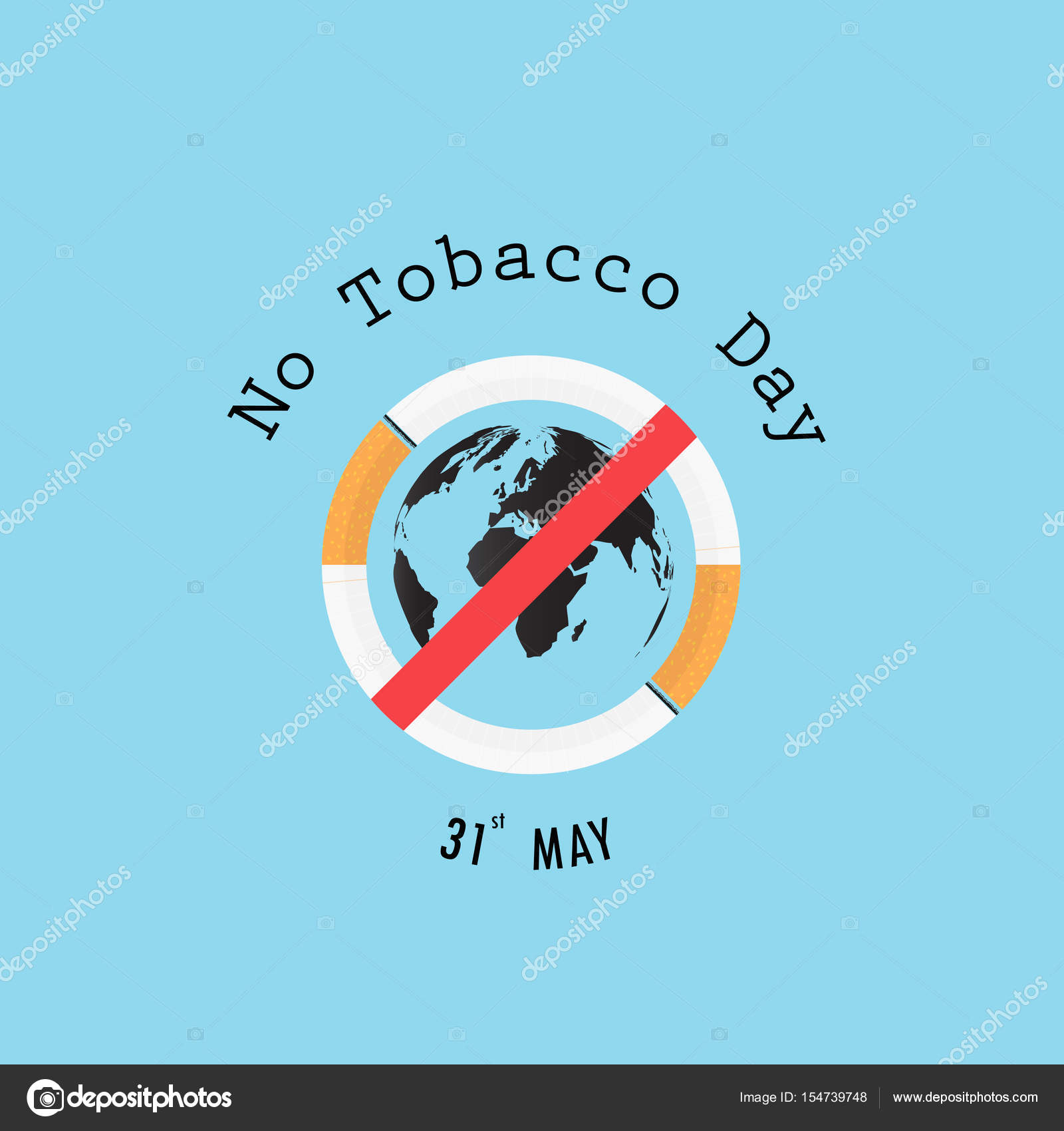 World map icon and Quit Tobacco sign.World no tobacco day.No Smo Stock ...