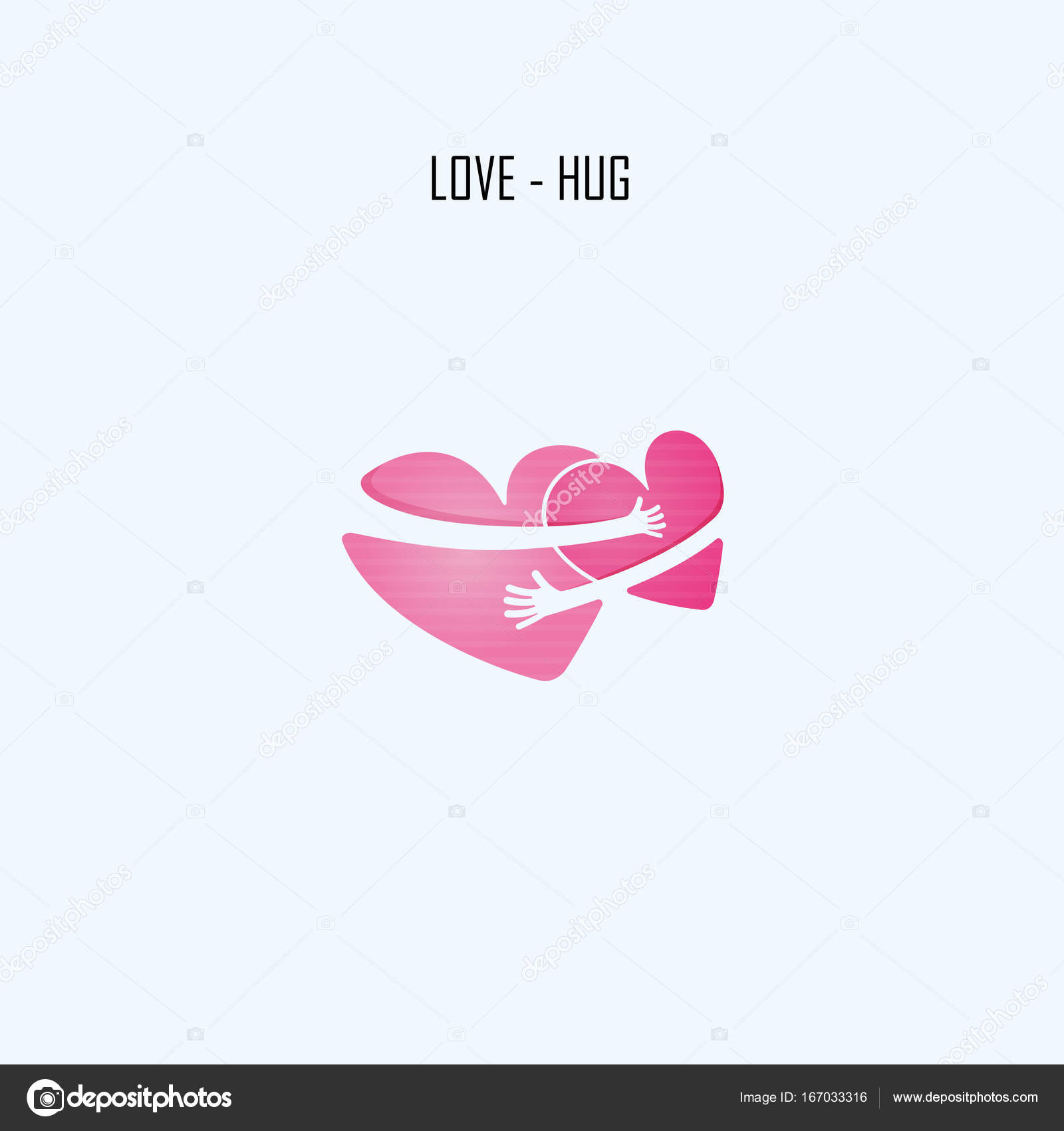 LOVE-HUG-FRIENDS FOREVER vector logo design template.Aid & love Stock ...