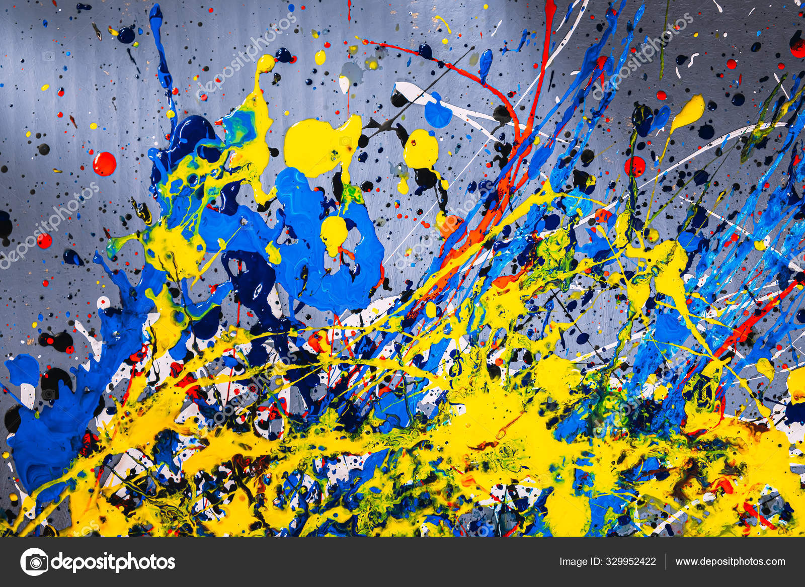 Dripping Color Abstract Art