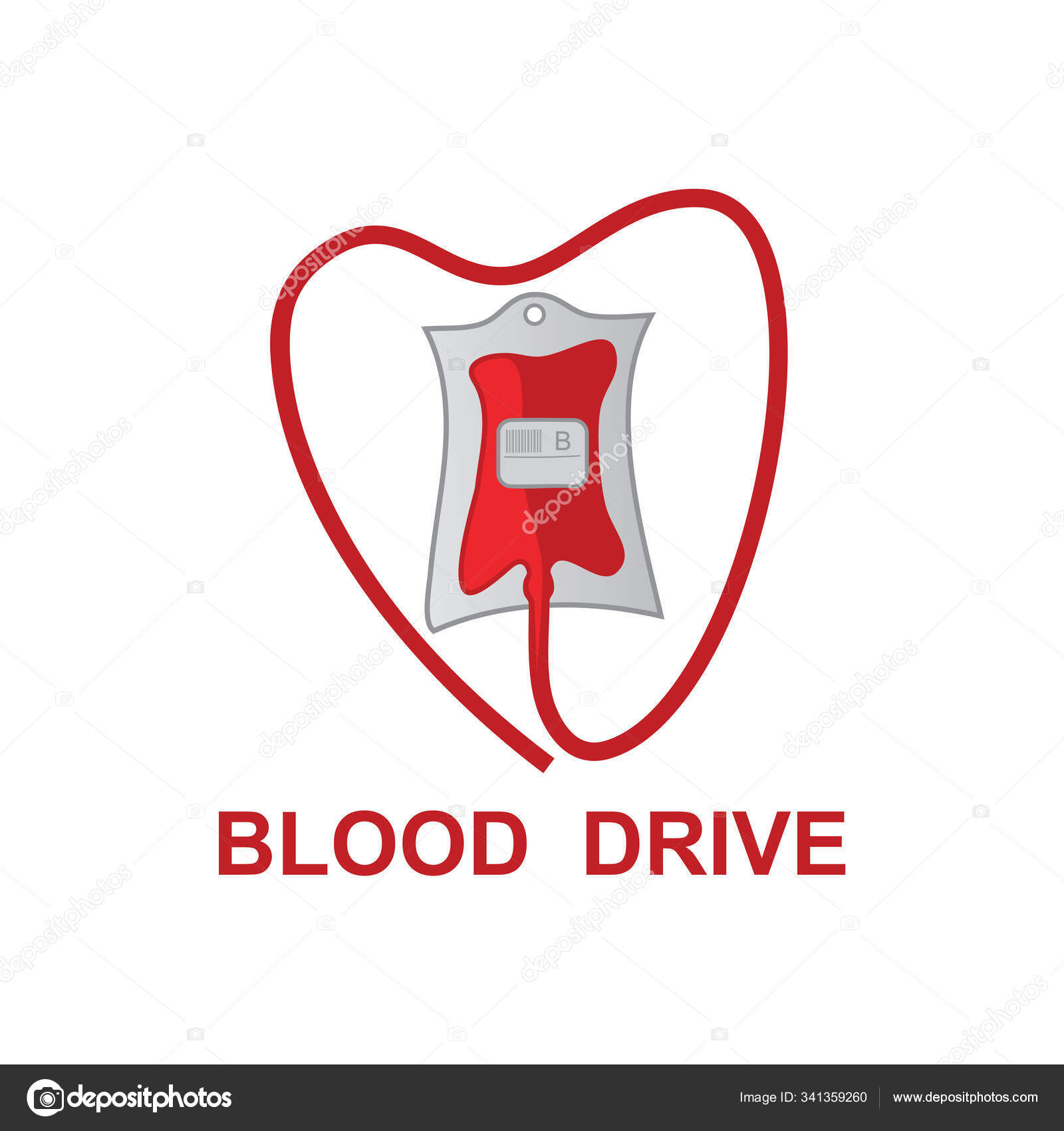 Vector Donate Blood Drive Logo Design Eps Format Suitable Your Stock ...