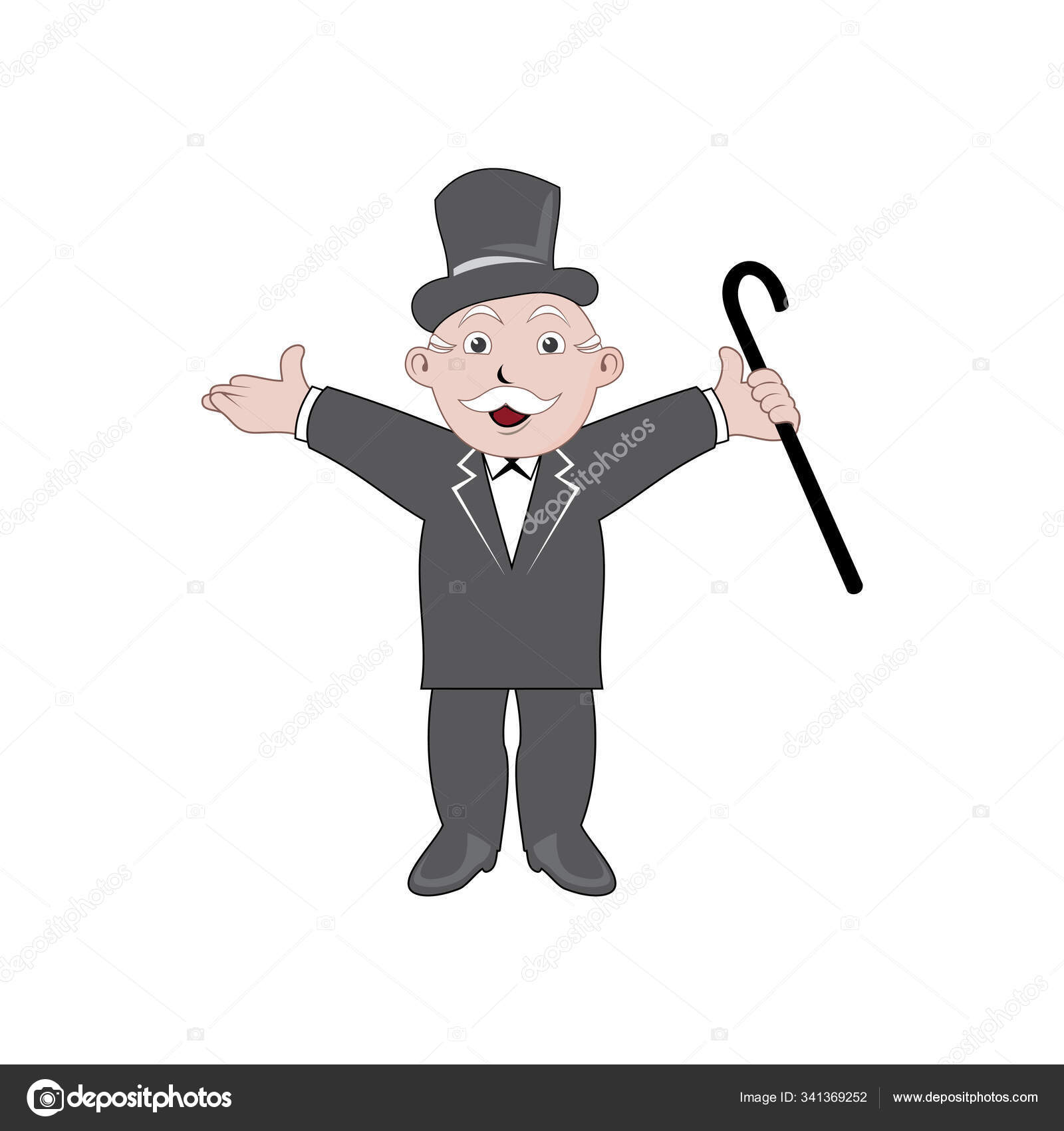 Vector Monopoly Man Cartoon Character Design Eps Format Suitable Your ...